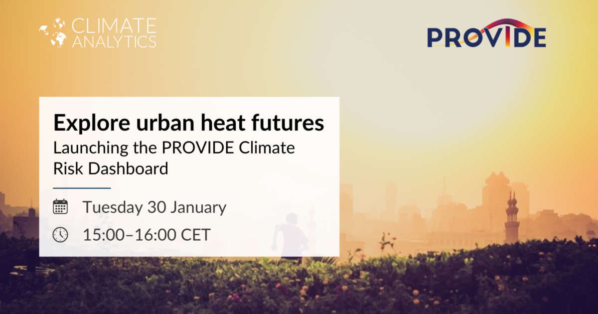 Climate Analytics | Explore urban climate futures: launching the…
