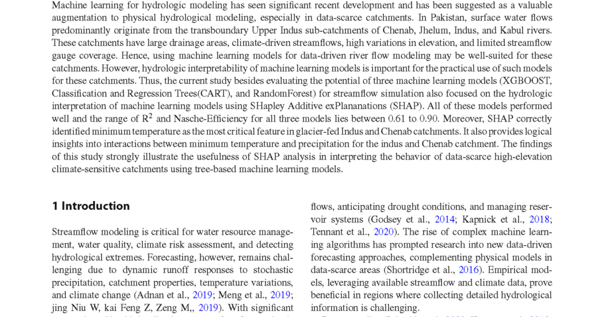 Climate Analytics Hydrologic Interpretation Of Machine Learning…