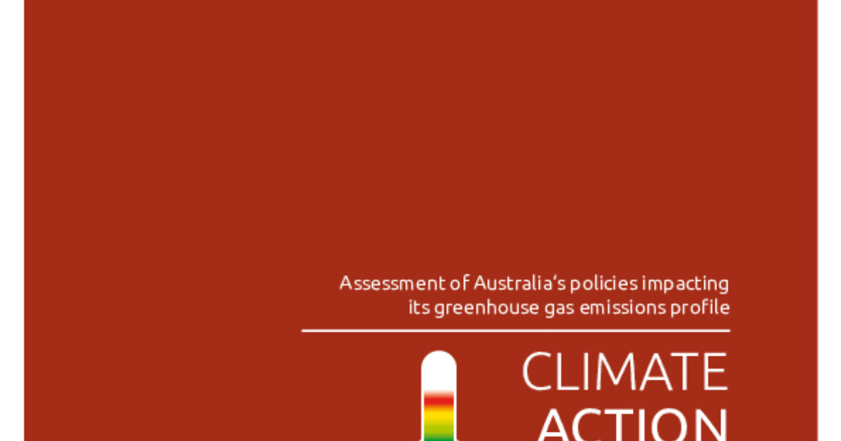Climate Analytics | Assessment of Australia‘s policies impacting its…