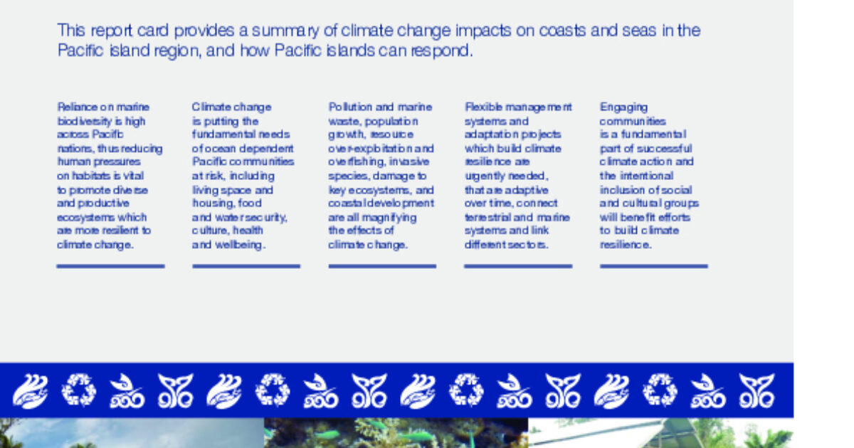 Climate Analytics | Pacific Marine Climate Change Report Card 2018