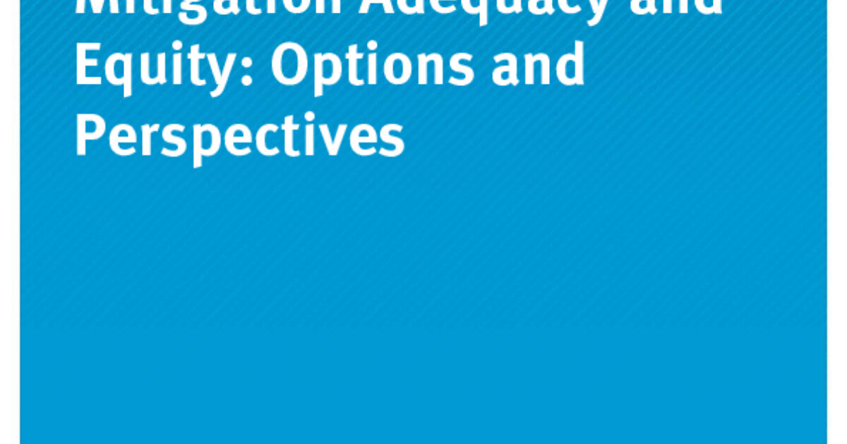 Climate Analytics | Squaring the circle of mitigation adequacy and…