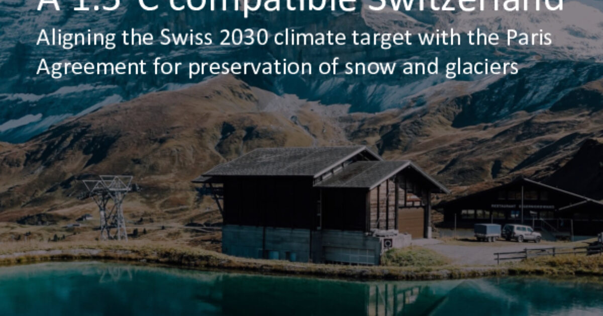 Climate Analytics | A 1.5°C compatible Switzerland