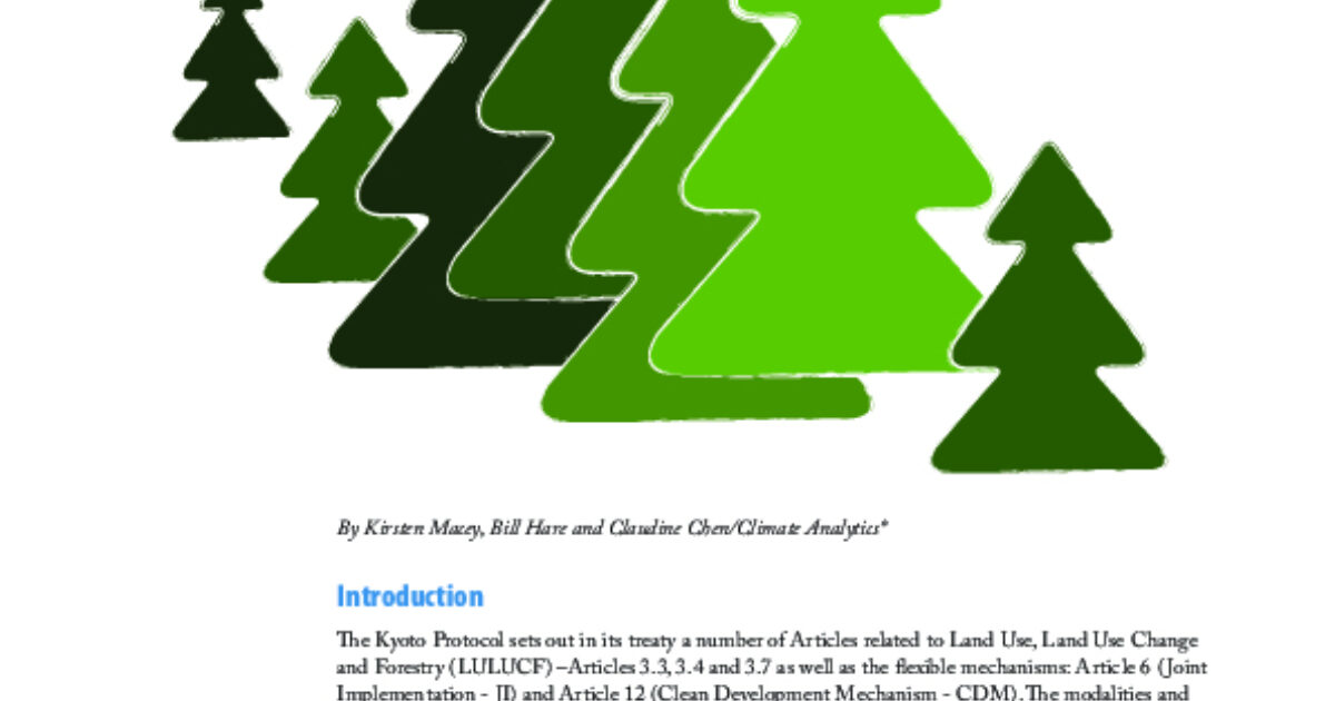 Climate Analytics | LULUCF guide